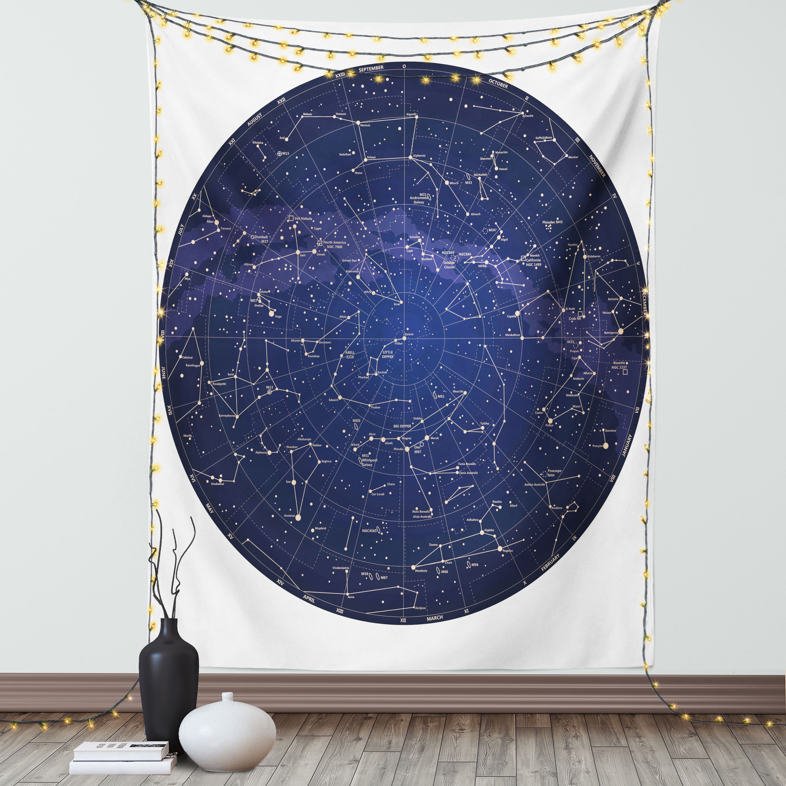 Constellation Tapestry, High Detailed Sky Map of Northern Hemisphere ...