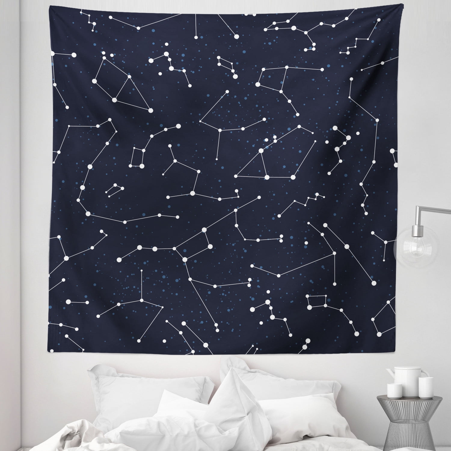 Constellation Tapestry, Milky Way Inspired Pattern with Cluster of ...