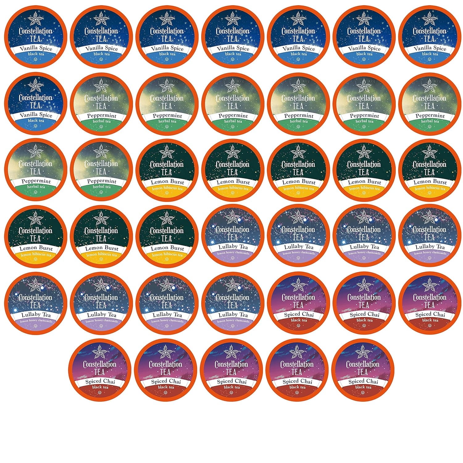 Constellation Tea Assorted Tea Pods, 40 Pc, Includes Chai, Chamomile ...