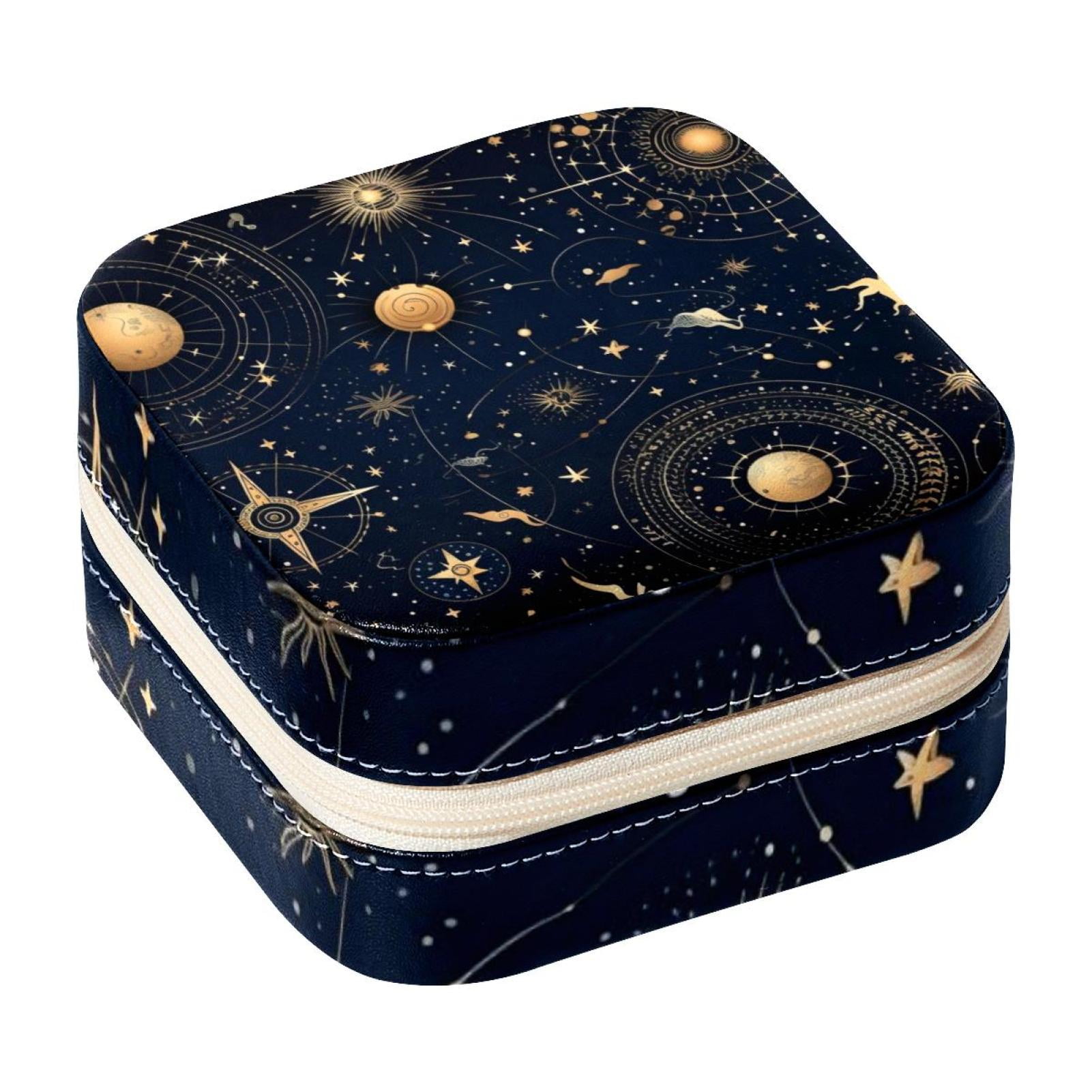 Constellation Travel Portable Square Jewelry Box Earring Necklace ...