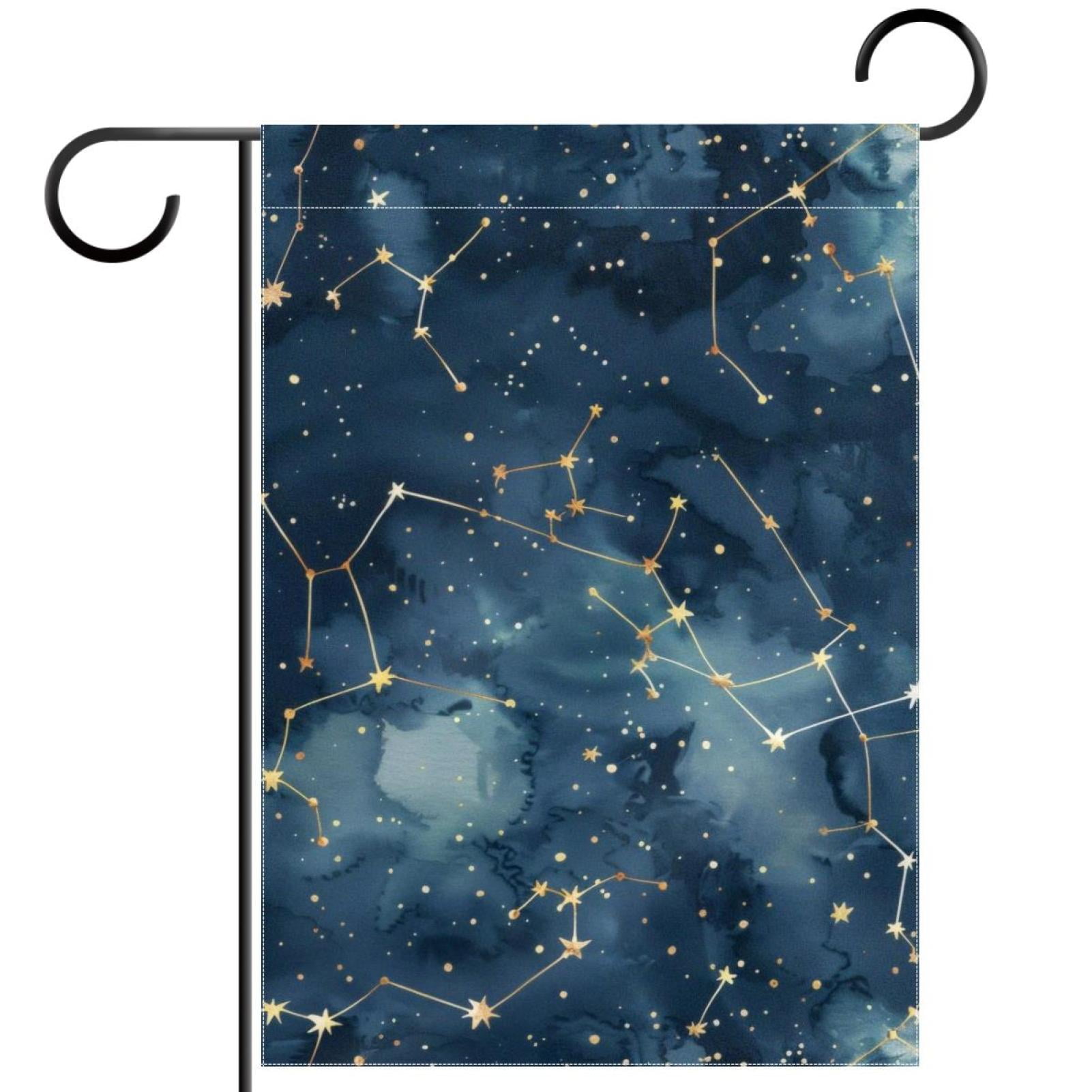 Constellations Aesthetic Pattern Double Sided Garden Flag Decorative ...