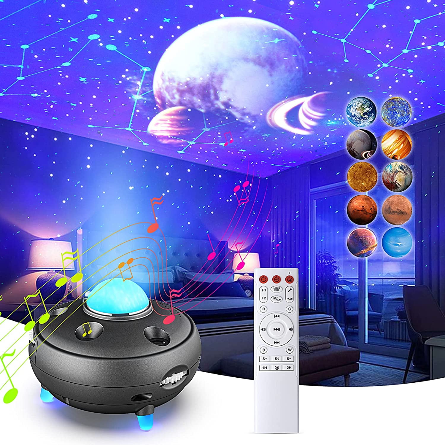Constellations Planetarium Planets Stars Projector: 20 in 1 Night Light ...