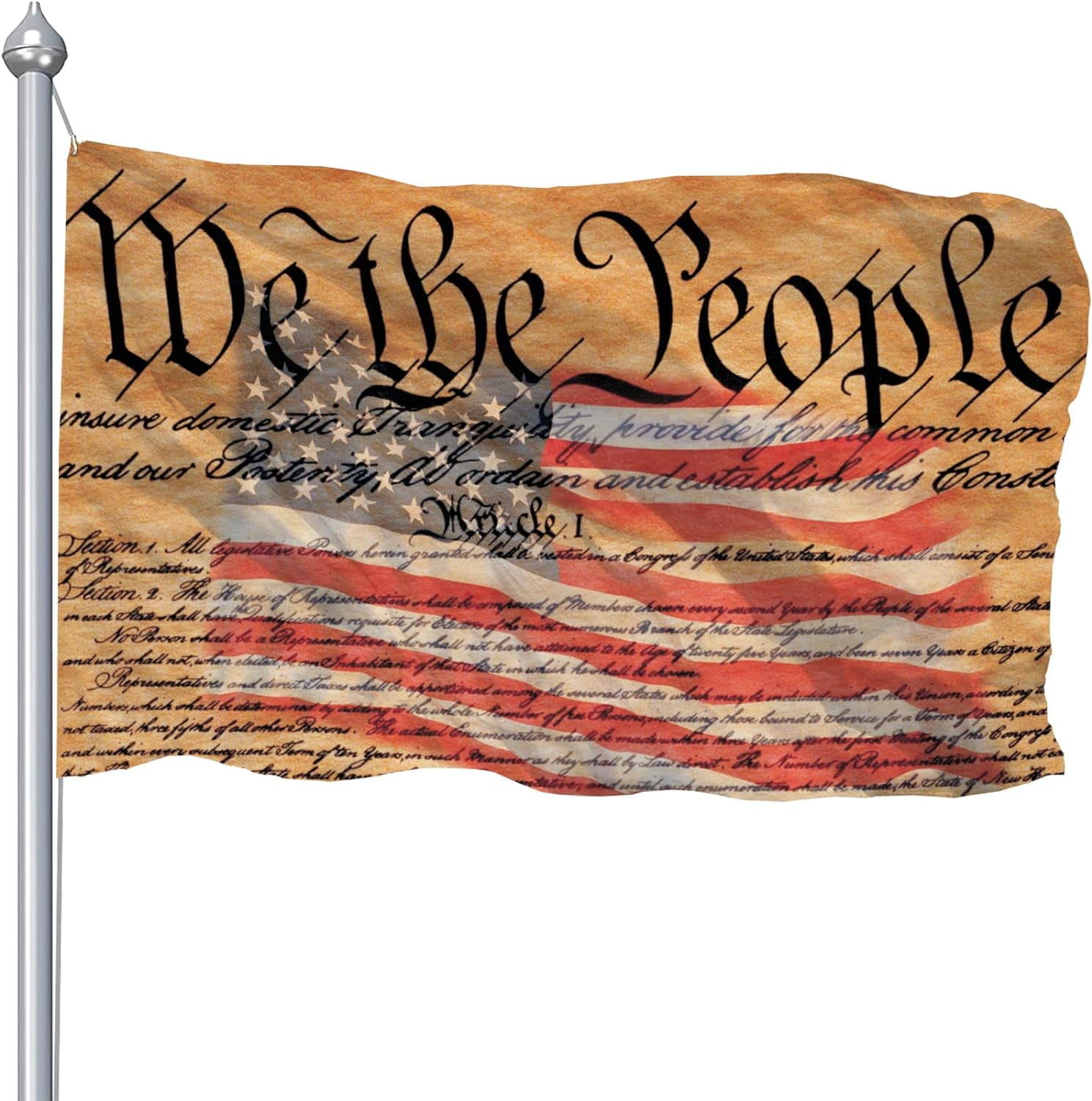 Constitution Flag, We The People Flags Banner For Decor Wall Art Man ...