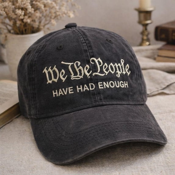 Constitution Pride Embroidered Washed Cotton Baseball Cap, We The ...