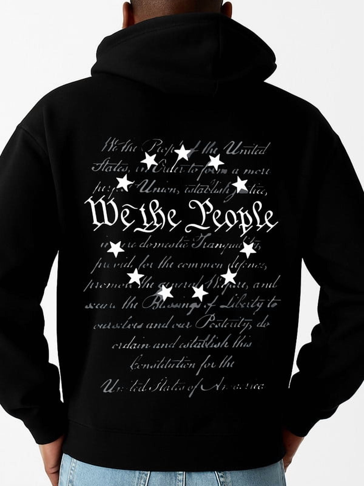 Constitution hoodie funny hoodies men sweatshirts black Regular Fit ...
