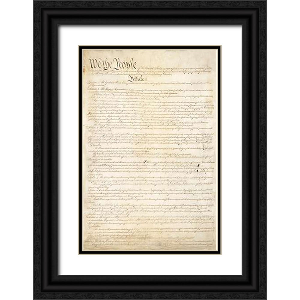 Convention, Constitutional 11x14 Black Ornate Wood Framed with Double ...