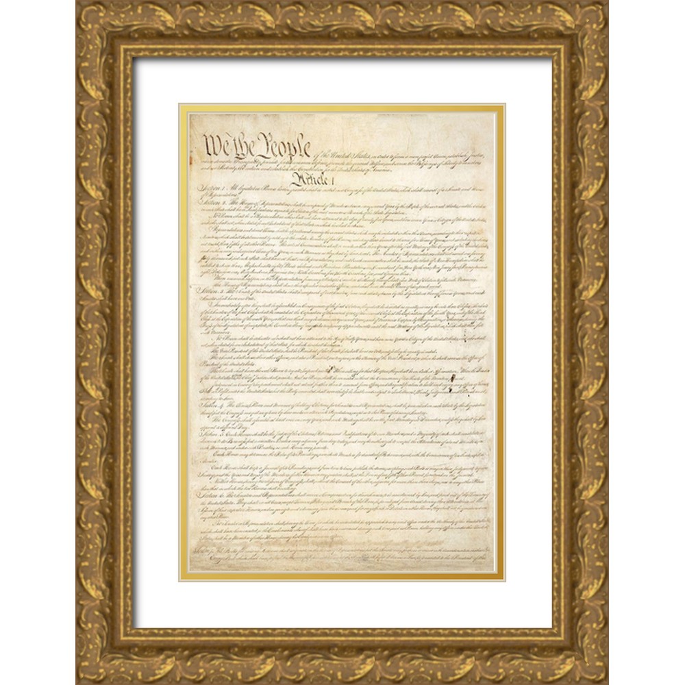 Constitutional Convention 17x24 Gold Ornate Wood Framed with Double ...