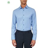 Con.Struct Mens Slim Fit Gingham Performance Stretch Dress Shirt Blue ...