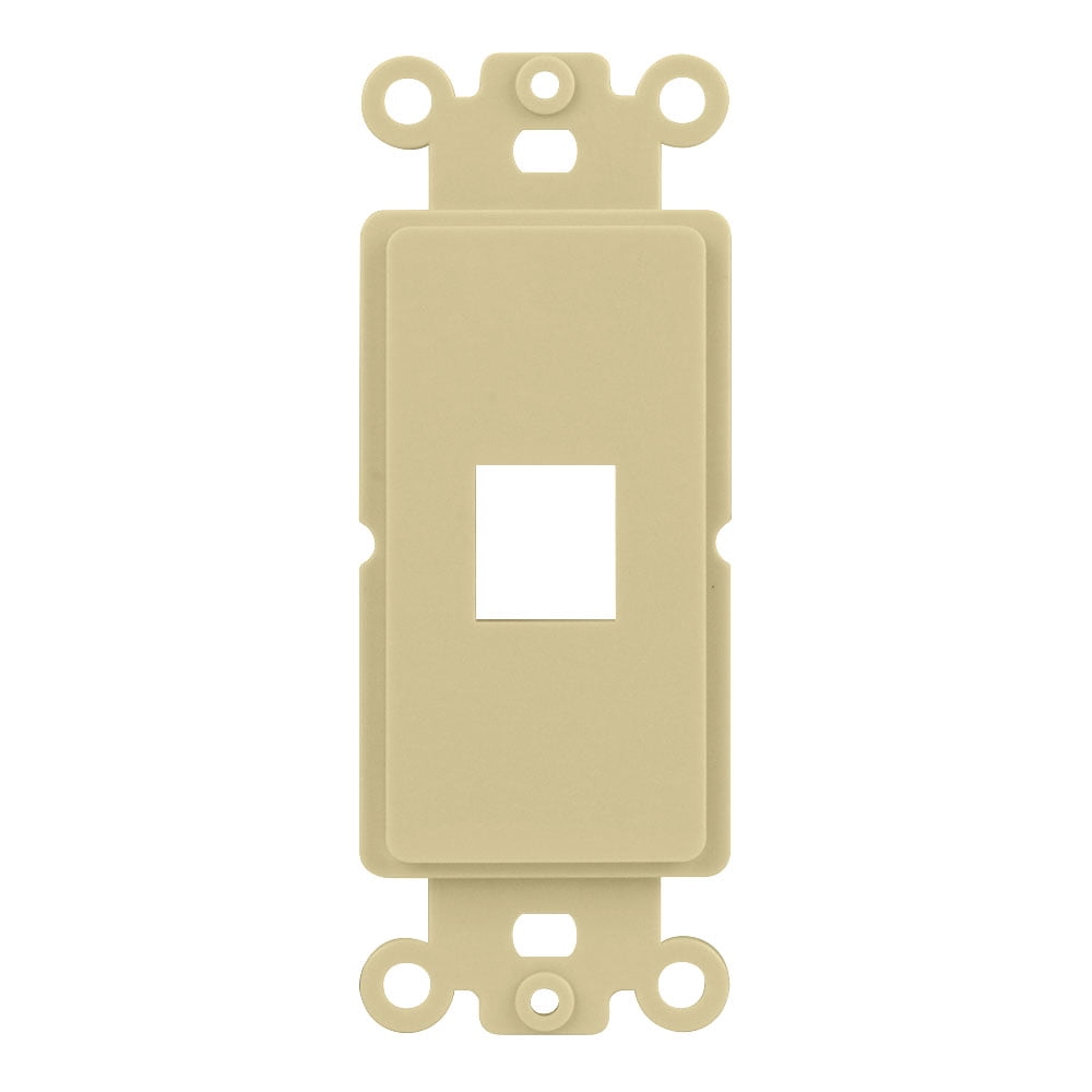 Construct Pro 1-Port Single Gang Keystone Decora Style Insert Strap (Ivory) - Walmart.com