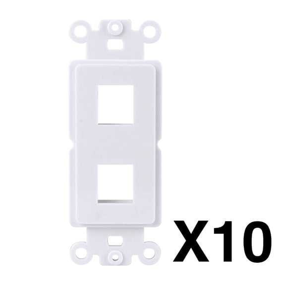 Construct Pro 2-Port Single Gang Keystone Decora Style Insert Strap (10 ...