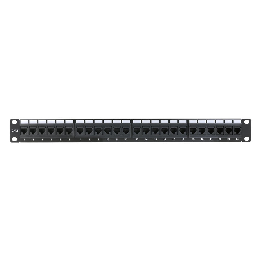 Construct Pro 24-Port Cat6 Rack Mount Patch Panel (19”/1U, RoHS ...