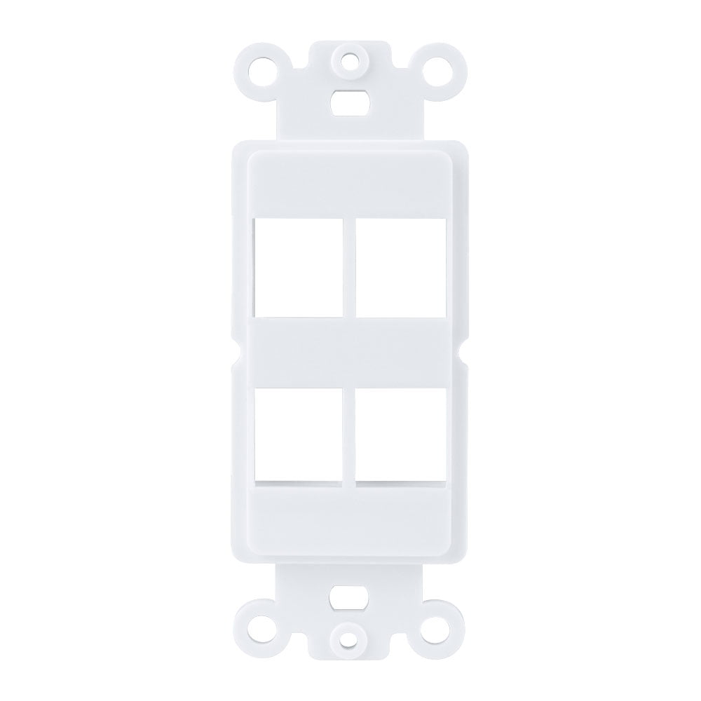 Construct Pro 4-Port Single Gang Keystone Decora Style Insert Strap ...