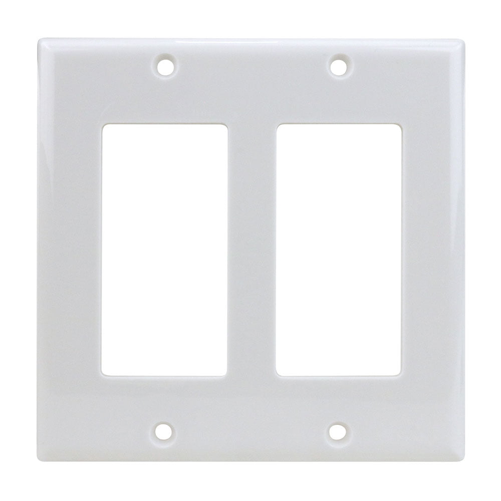 Construct Pro Decorative Double Gang Wall Plate (White) - Walmart.com