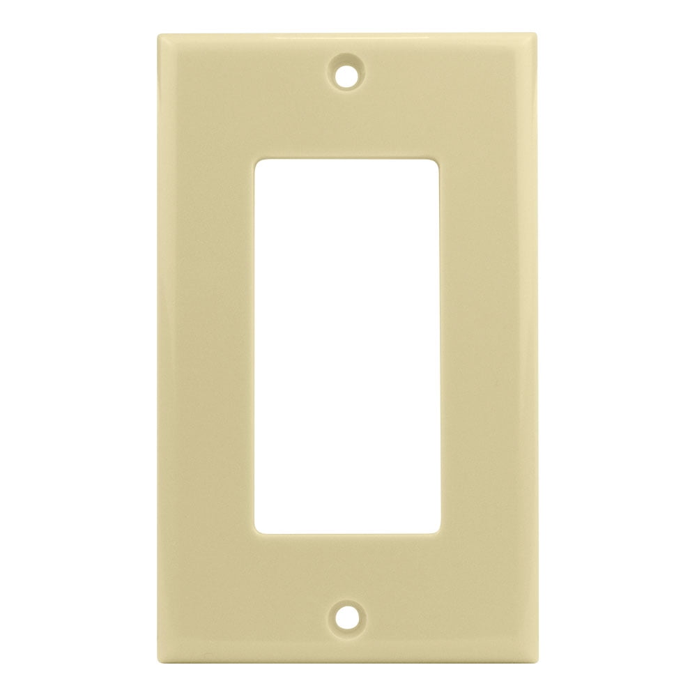 Construct Pro Decorative Single Gang Wall Plate (Color: Ivory ...