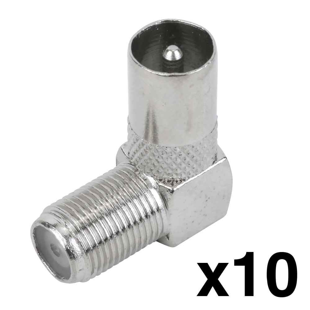 Construct Pro F Female to PAL Male Right-Angle Adaptors (Nickel-Plated ...