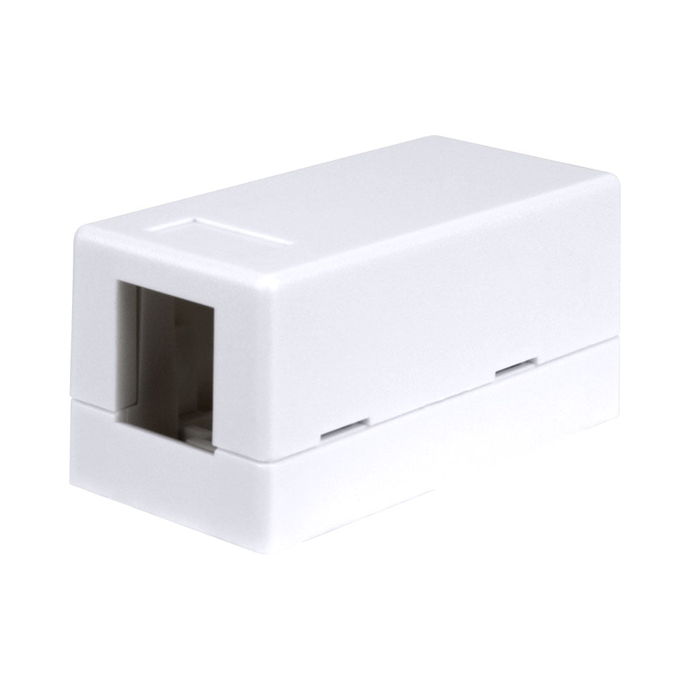 Construct Pro Single Surface-Mount Jack Box (Adhesive Back, White ...