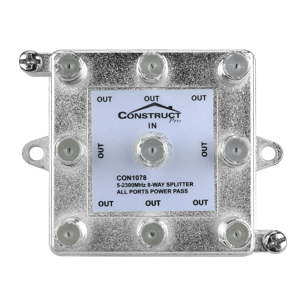 Construct Pro Vertical 8-Way 5-2300MHz Coax Splitter (Input Connector ...