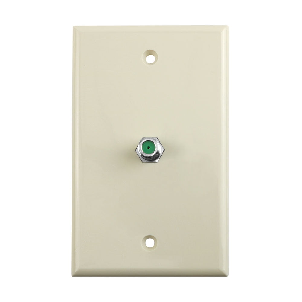 Construct Pro Wall Plate with 3.0 GHz F-81 Connector (Color: Light ...