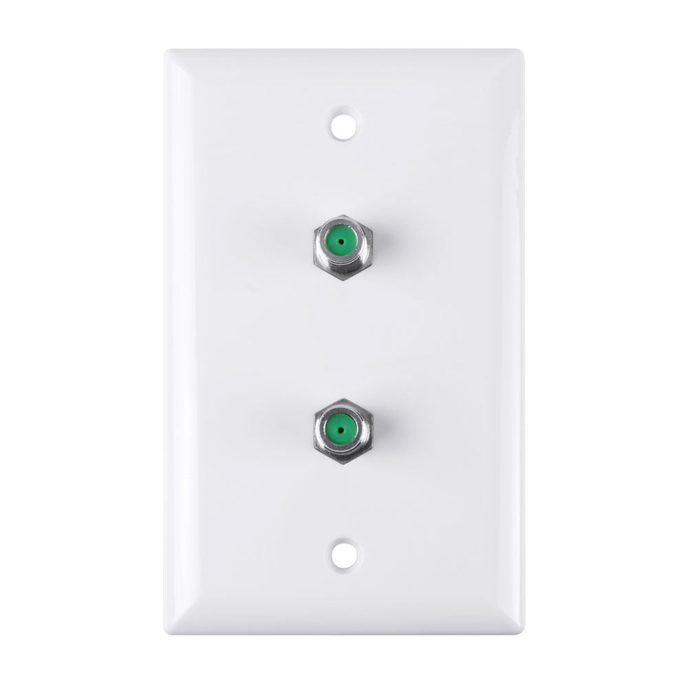 Construct Pro Wall Plate with Dual 3.0 GHz F-81 Connectors (Color ...