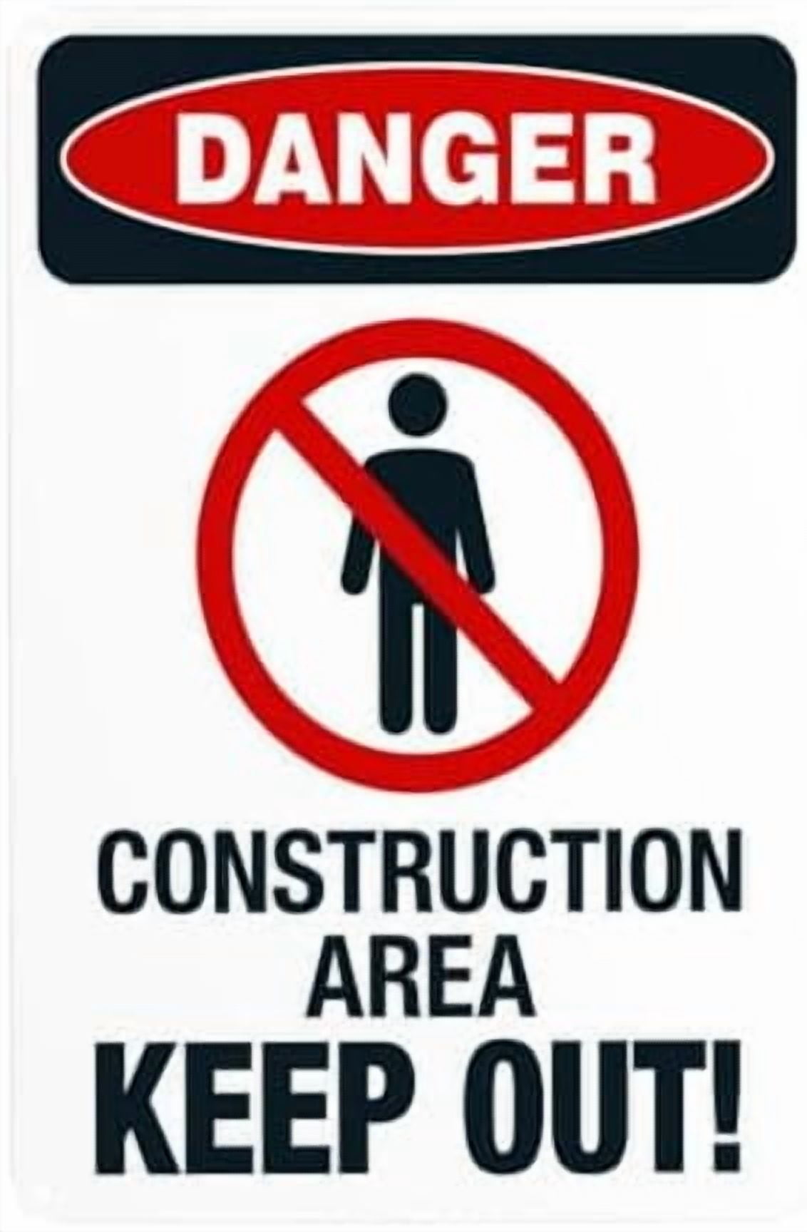 Construction Area Keep Out Warning Sign, Construction Security Metal ...