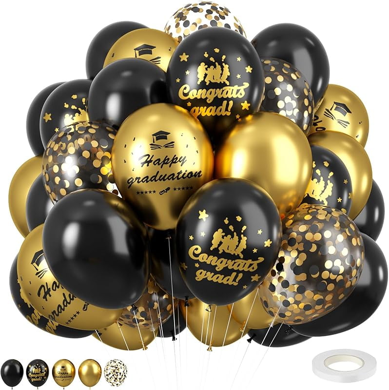 Construction Balloons, 12 inch Black Orange Yellow Balloons,Excavator ...