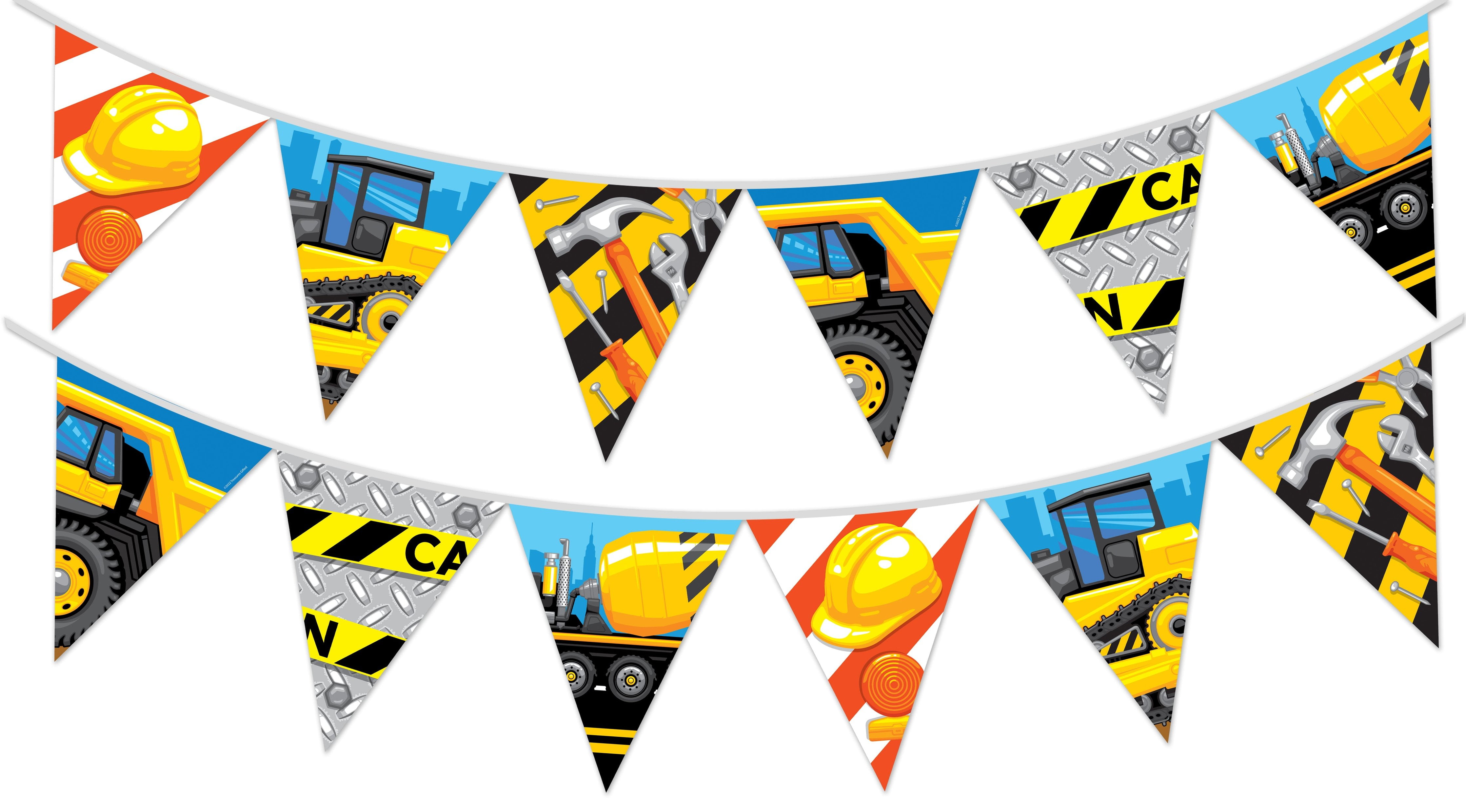 Construction Banner Pennant - Construction Party Supplies - Walmart.com