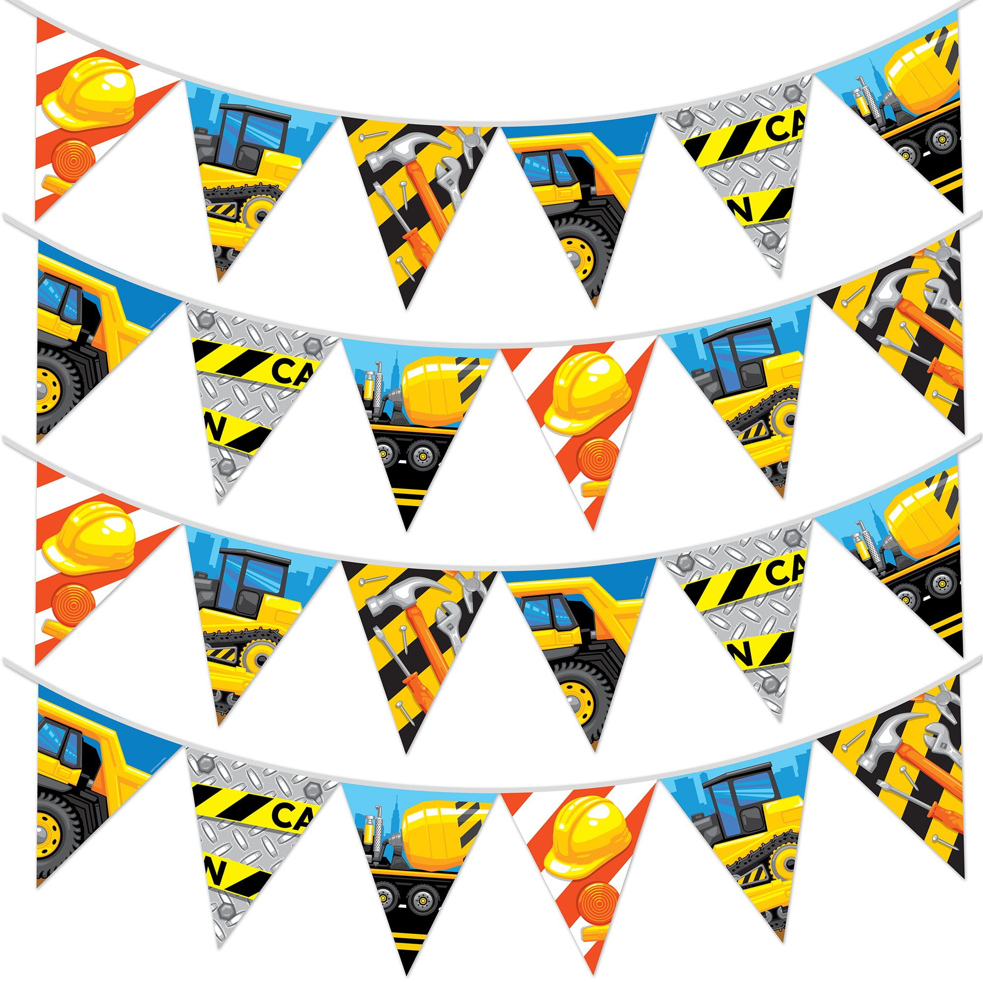 Construction Banner Pennant - Construction Party Supplies - Walmart.com