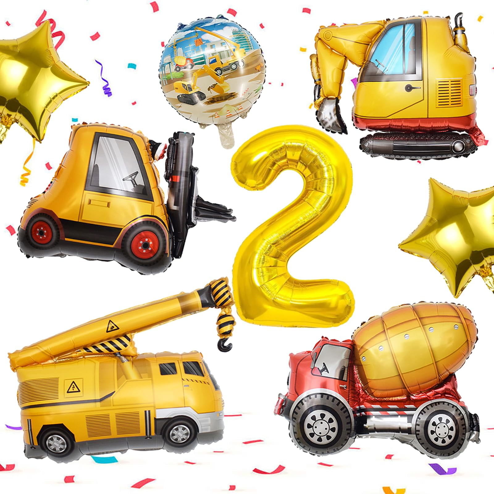 Construction Birthday Party Supplies,Large STF9 Digger Balloons Tractor ...