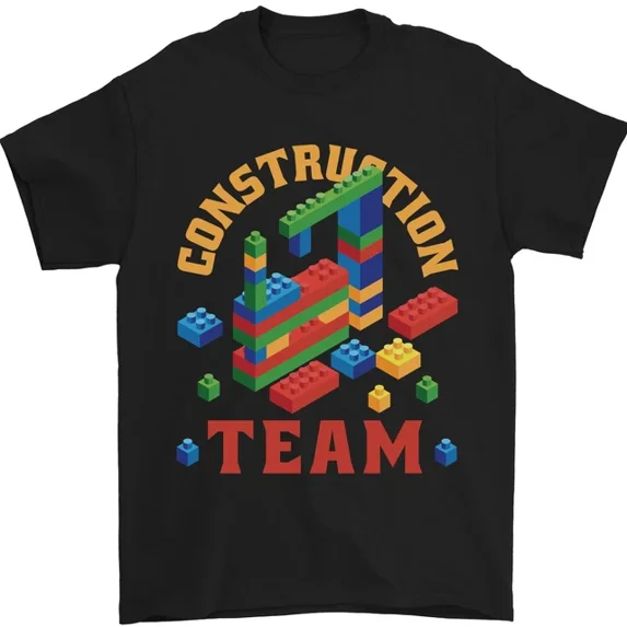Construction Building Blocks Bricks Mens Womens S-5XL T-Shirt - Walmart.com