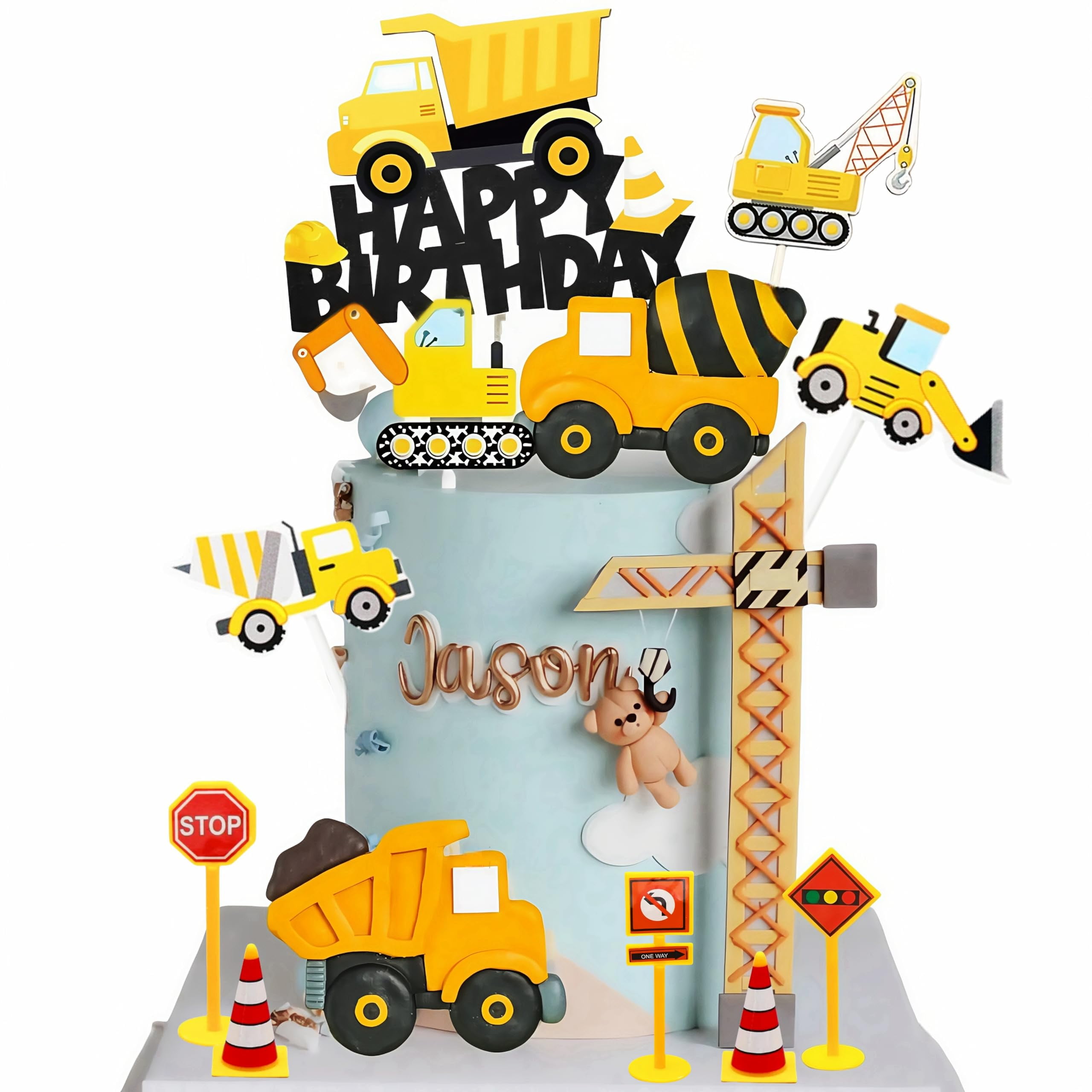 Construction Cake Toppers Vehicles Cake Decoration BSL1 Excavator ...