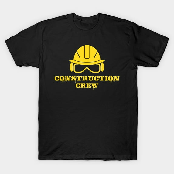 Construction Crew Hard Hat Graphic Tee for Builders Contractors ...
