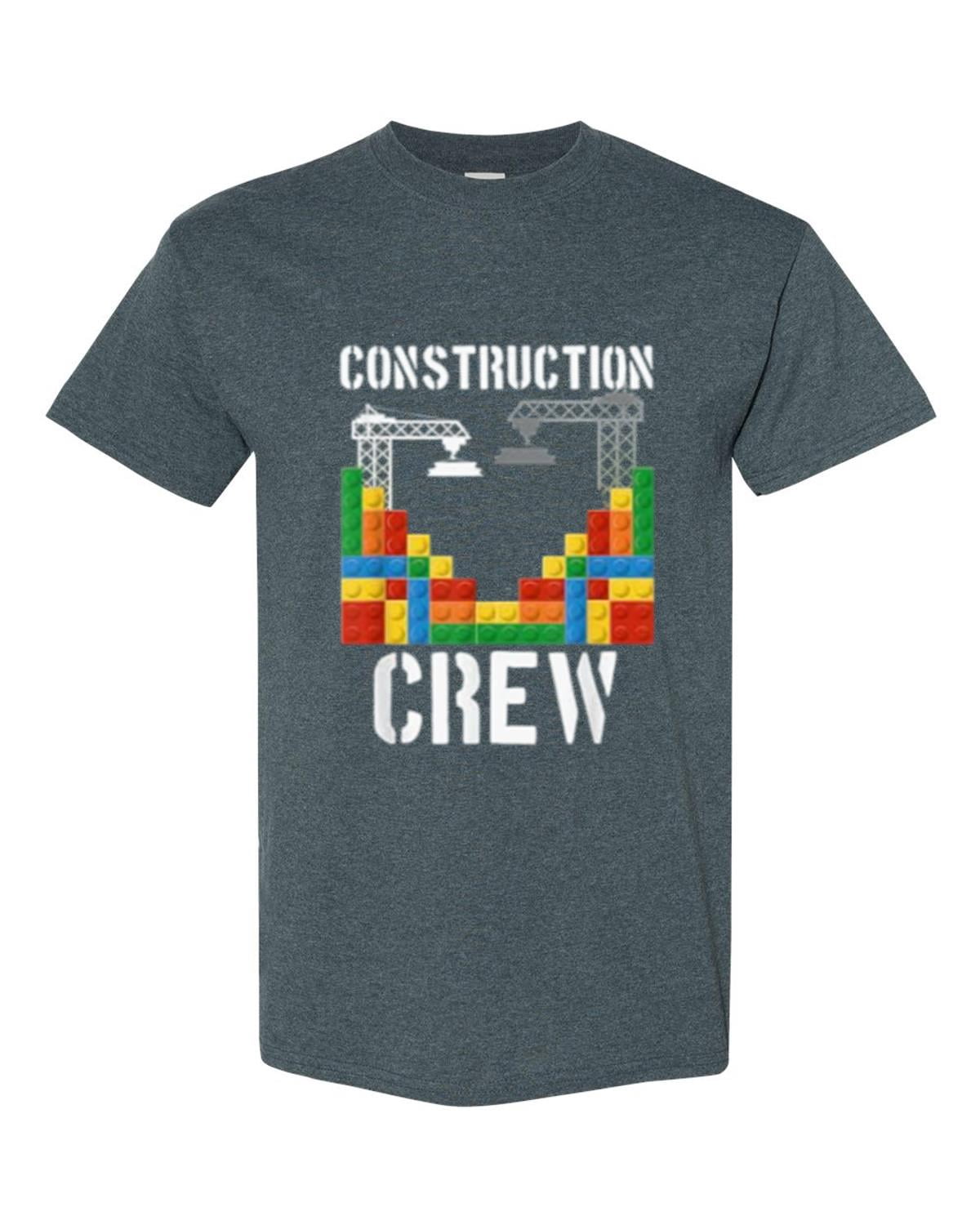 Construction Crew Master Builder Fun Job Site Brick Team Graphic T ...