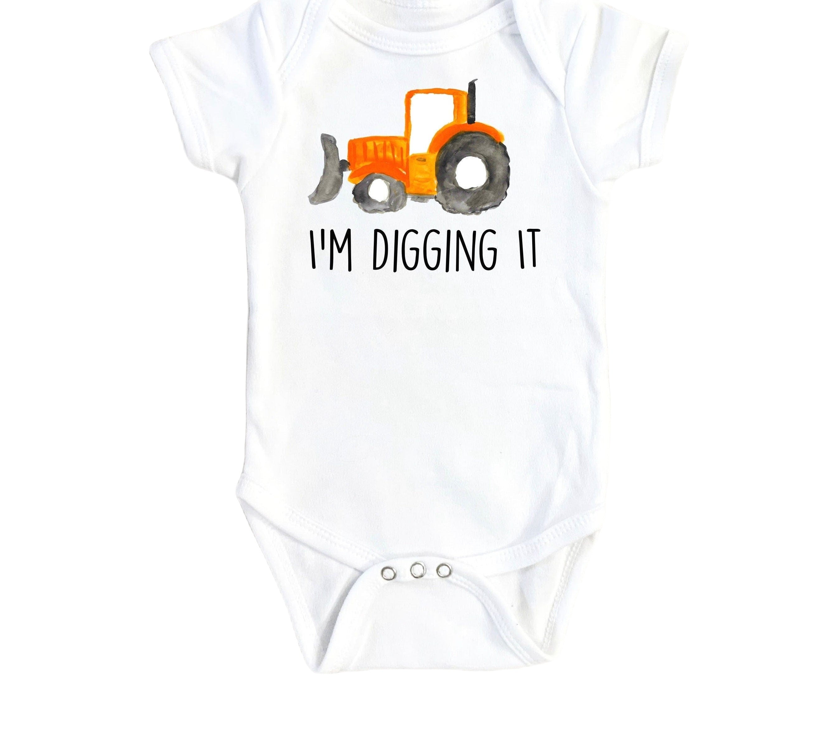 Construction Dig - Baby Boy Girl Clothes Infant Bodysuit Funny Cute ...