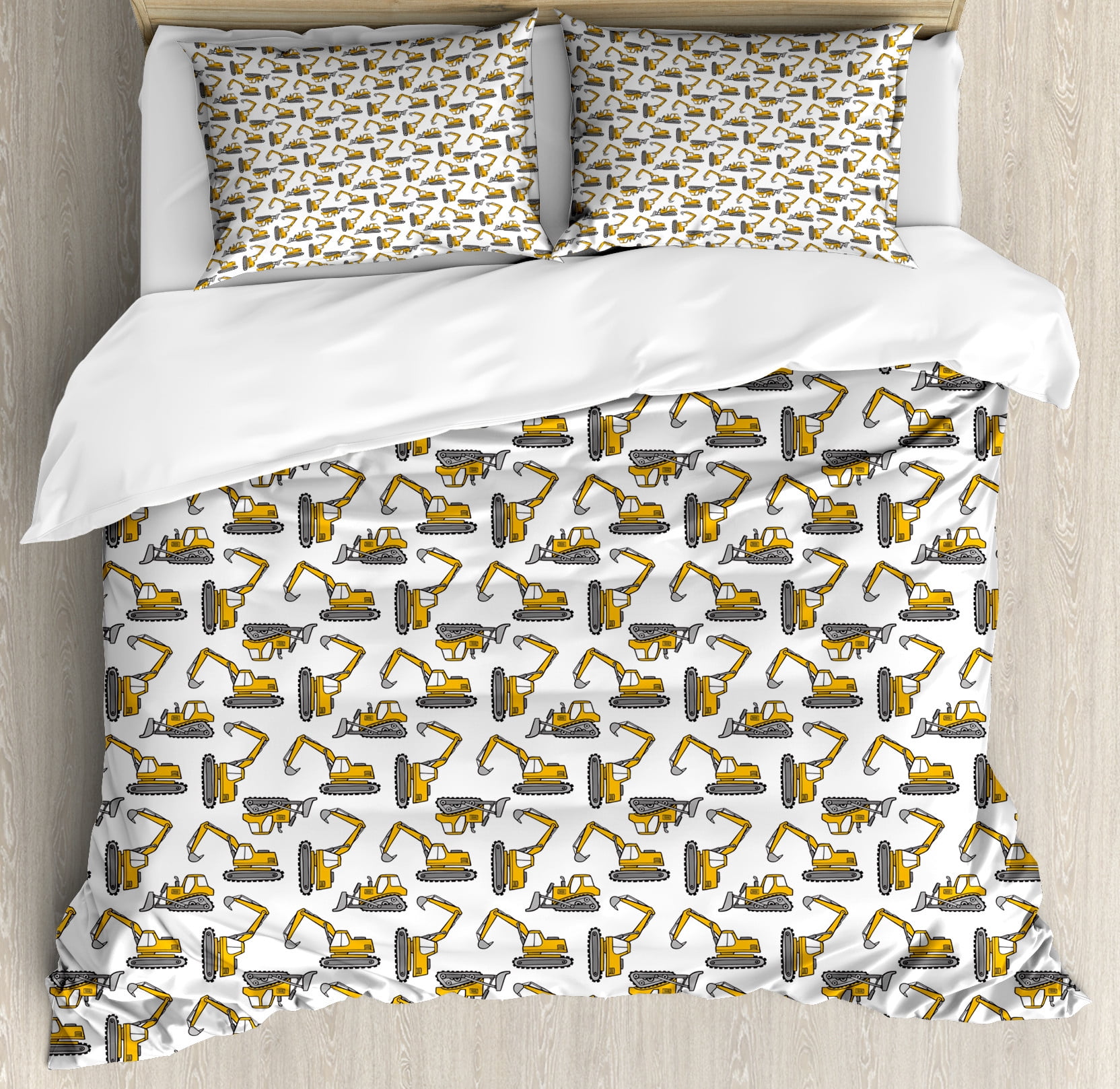 Construction Duvet Cover Set, Grips and Bulldozers Machinery Vehicles ...