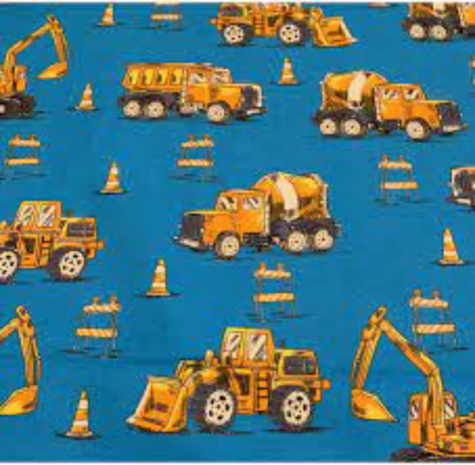 Construction Equipment Flannel Fabric - Walmart.com