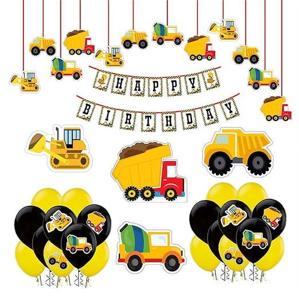 Construction Happy Birthday Theme Party Decorations Items Combo Kit Set ...