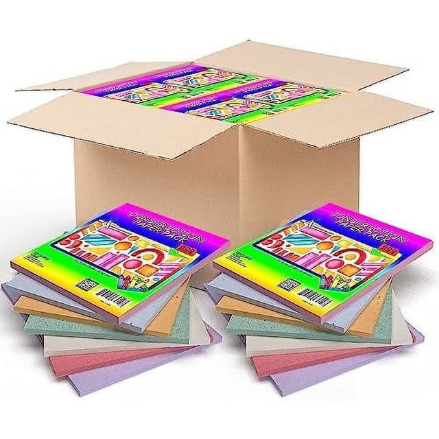 Construction Paper (2400 Sheets), Construction Paper Bulk, 9 x 12 ...