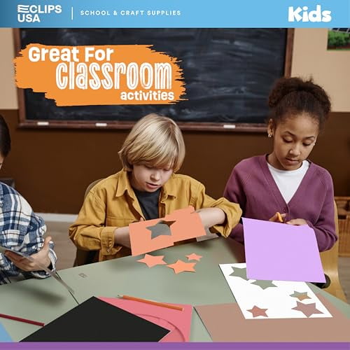 Construction Paper Bulk (600 Sheets) 9 x 12 Construction Paper for Kids ...