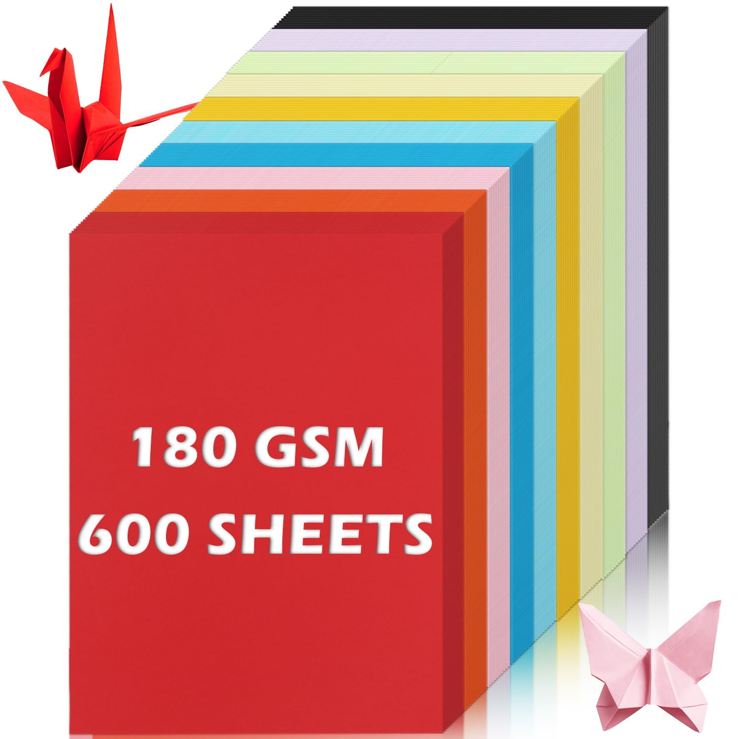 Construction Paper Colored Paper, RRF12 600 Sheets, 9x12 Inches ...