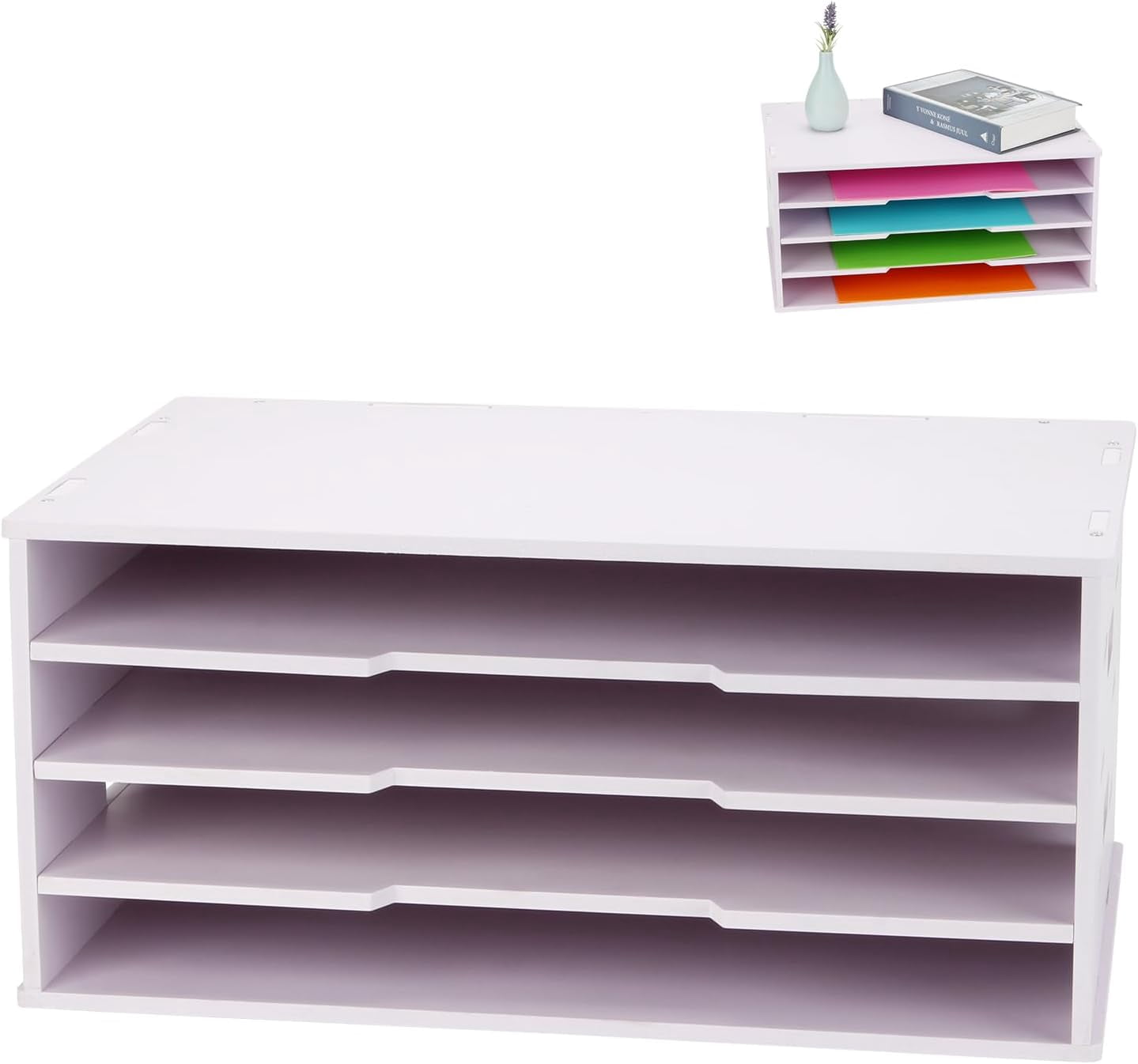 Construction Paper Organizer 18" x 12", 4 Tier Desktop File Storage ...