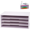 Construction Paper Organizer 18" x 12", 4 Tier Desktop File Storage ...