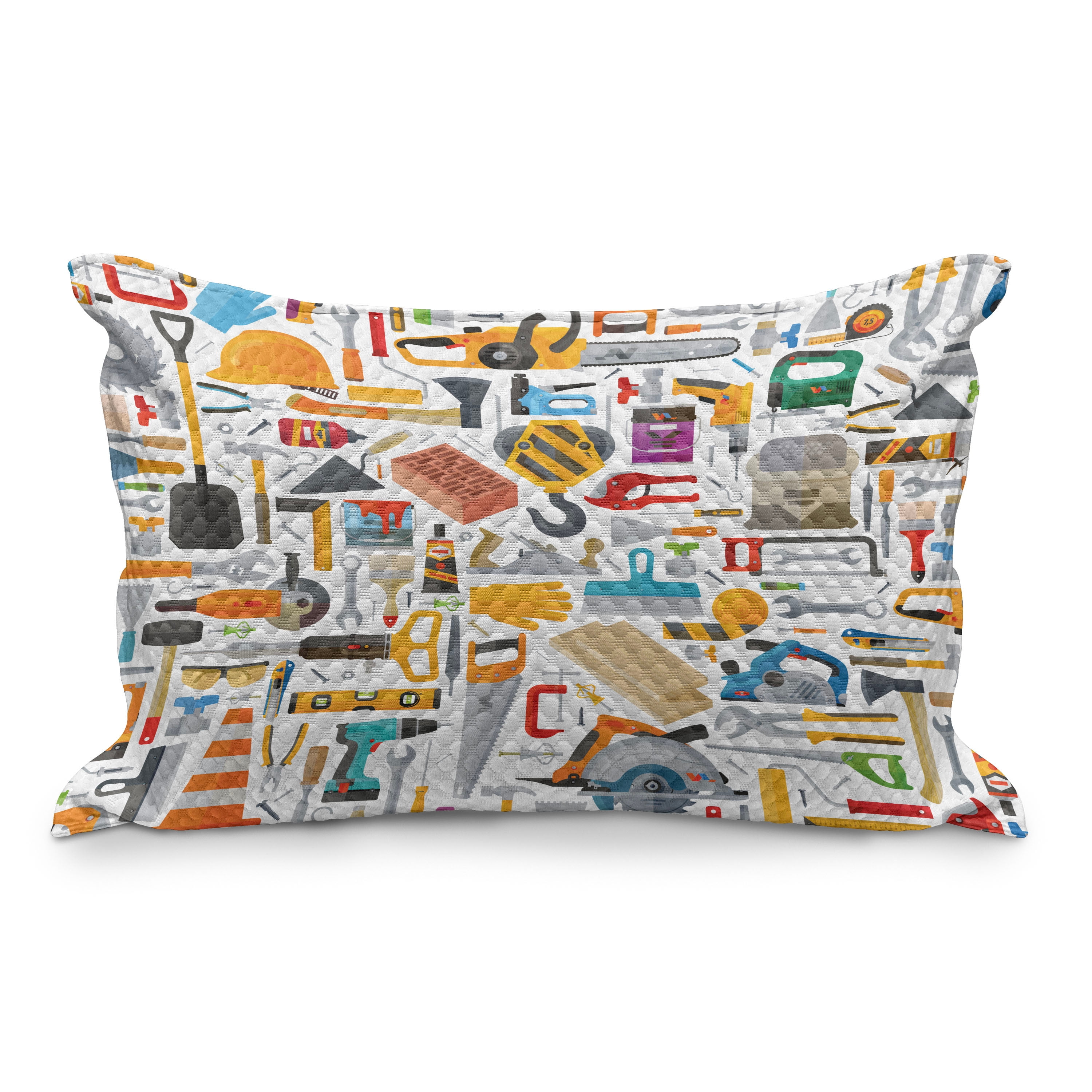 Construction Quilted Pillowcover, Construction Tools in Cartoon Style ...