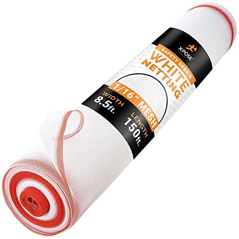 Construction Safety Debris Netting - 150 Ft Temporary Material Roll, 1/ ...