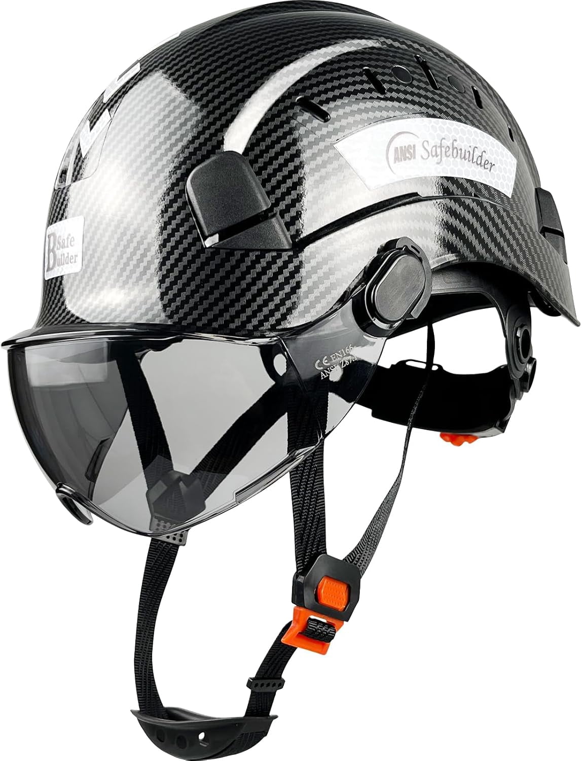Construction Safety Helmet with Visor ABS Hard Hat Adjustable ...