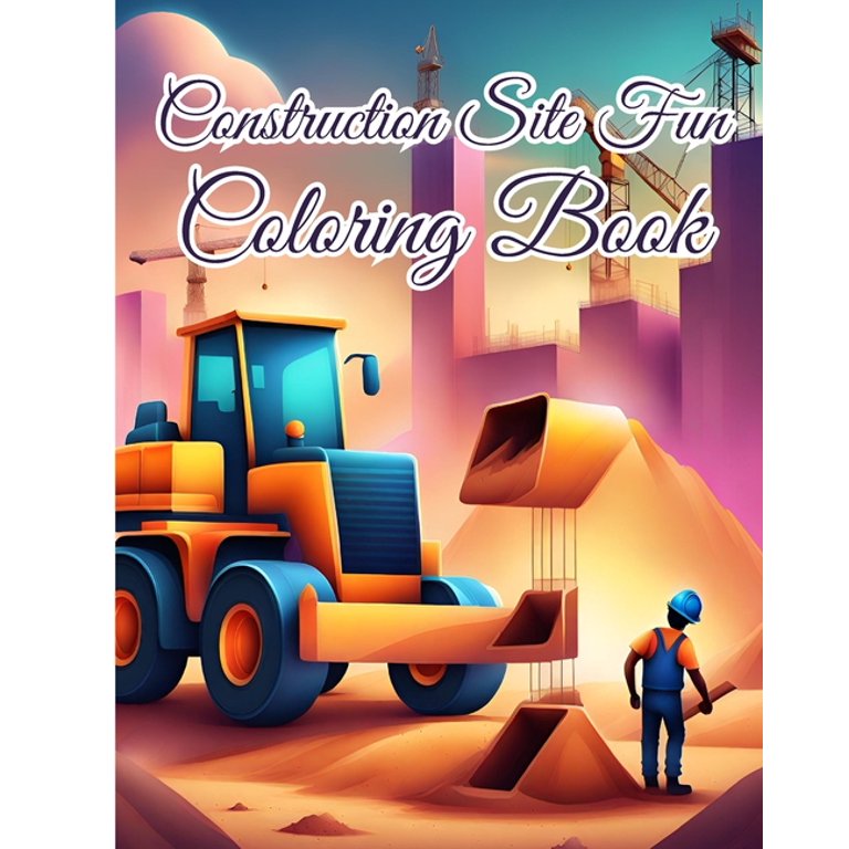 heavy equipment coloring book