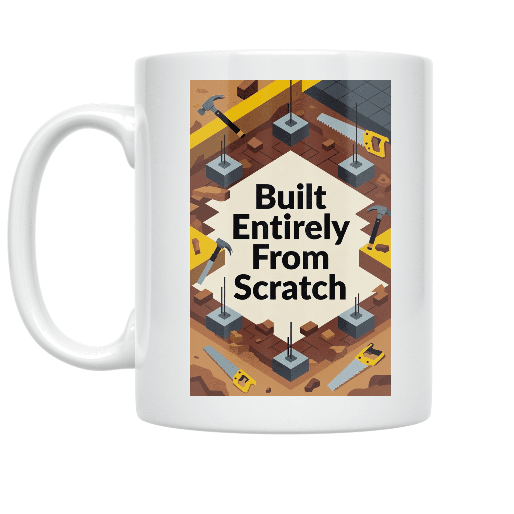 Construction Site Scene Art - General Contractor - 11 oz Ceramic Coffee ...