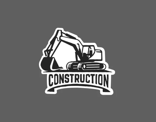 Construction Sticker Excavator Waterproof Sticker Phone Decal Water ...