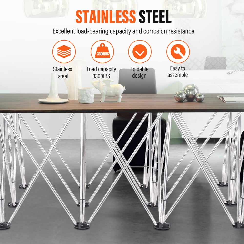 Construction Table, 1500kg/3300lbs Load Capacity, Stainless Steel ...