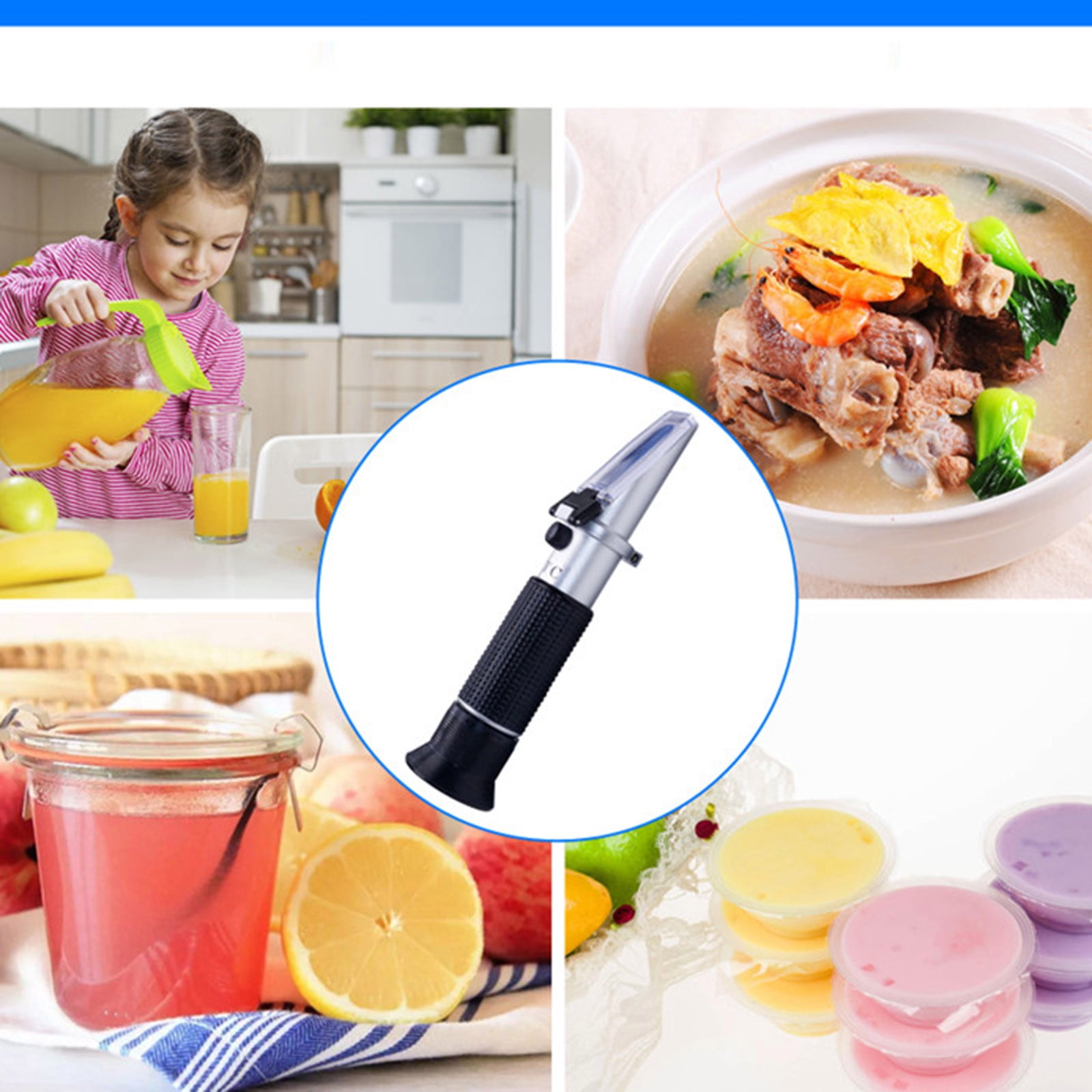 Construction Tools Handheld Refractometer Sugar Meter Fruit Sweetness ...