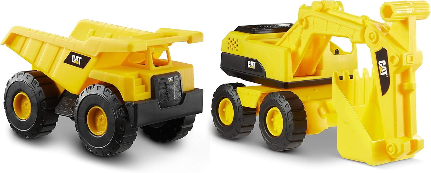 Construction Toys Construction Tough Rigs 15" Dump Truck & Excavator ...